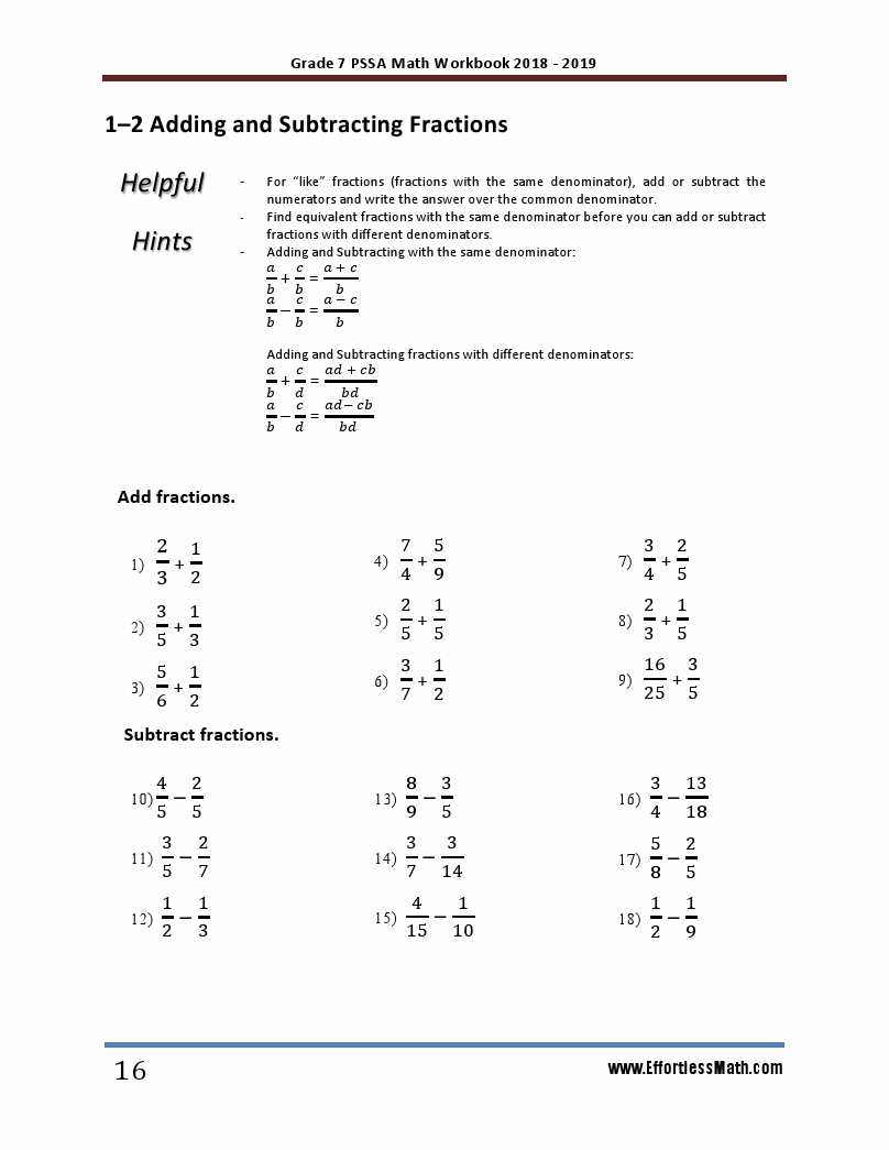 Grade 7 PSSA Mathematics Workbook 2018 – 2019: A Comprehensive Review ...