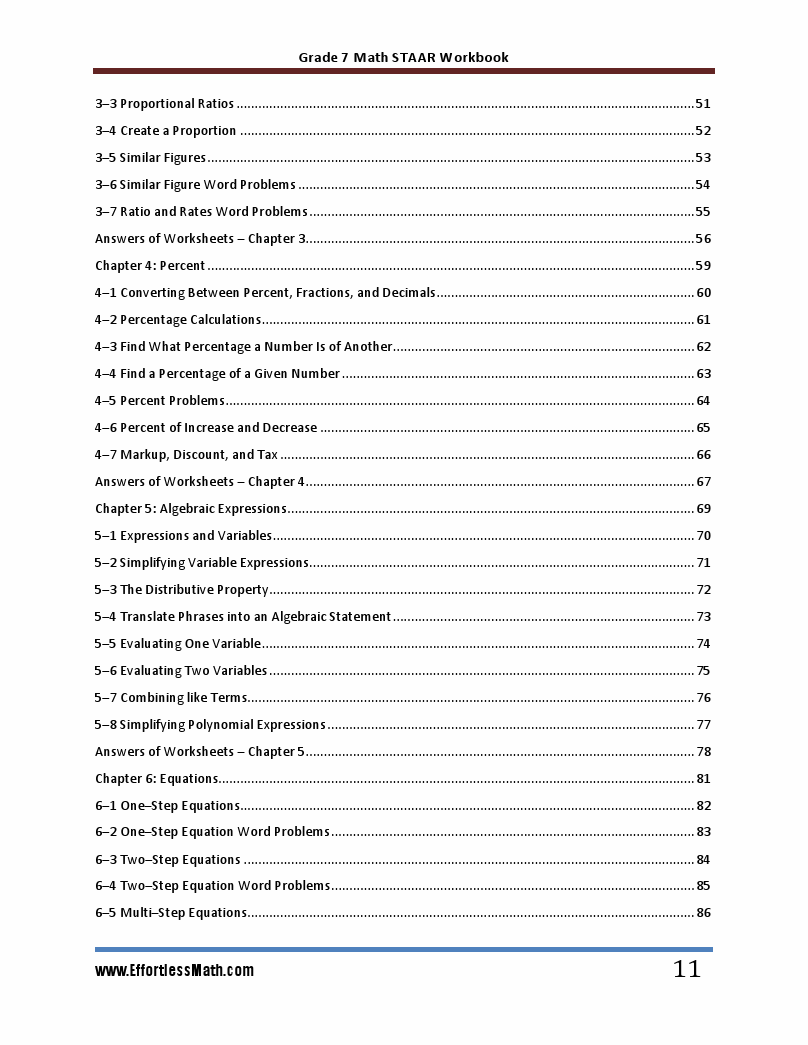 Grade 7 STAAR Mathematics Workbook 2018 – 2019: A Comprehensive Review ...