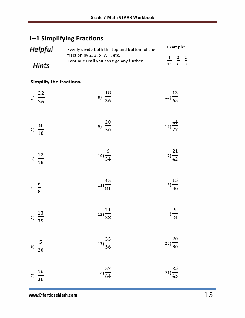 Grade 7 STAAR Mathematics Workbook 2018 – 2019: A Comprehensive Review ...