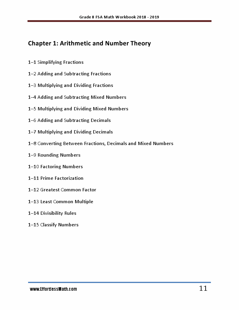 Grade 8 FSA Mathematics Workbook 2018-2019: A Comprehensive Review and ...