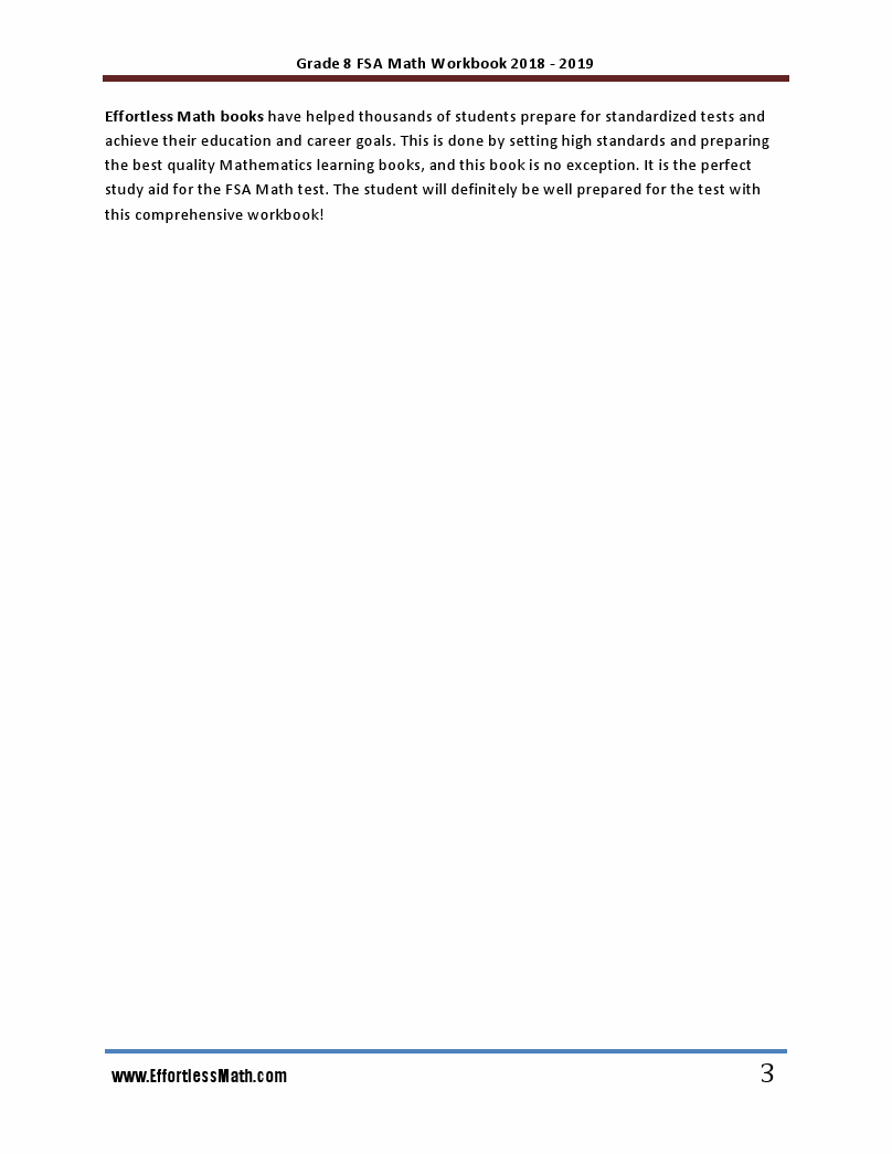 Grade 8 FSA Mathematics Workbook 2018-2019: A Comprehensive Review and ...