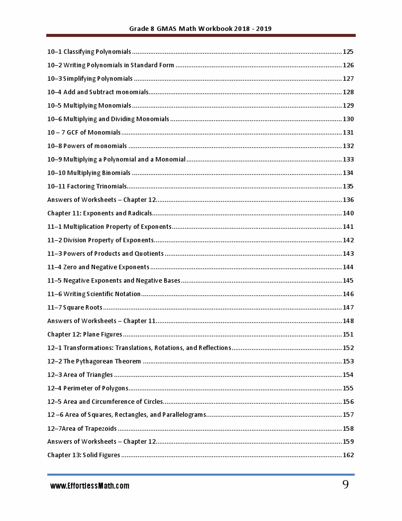 Grade 8 Georgia Milestones Mathematics Workbook 2018-2019: A ...