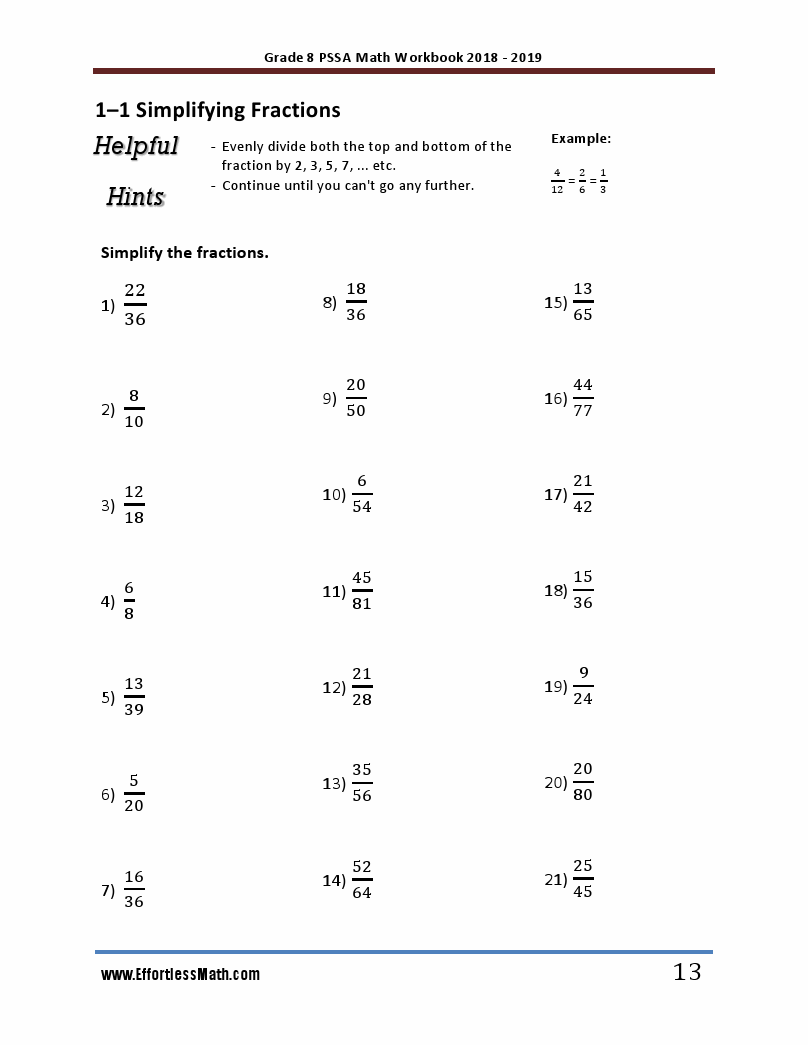 Grade 8 PSSA Mathematics Workbook 2018 – 2019: A Comprehensive Review ...