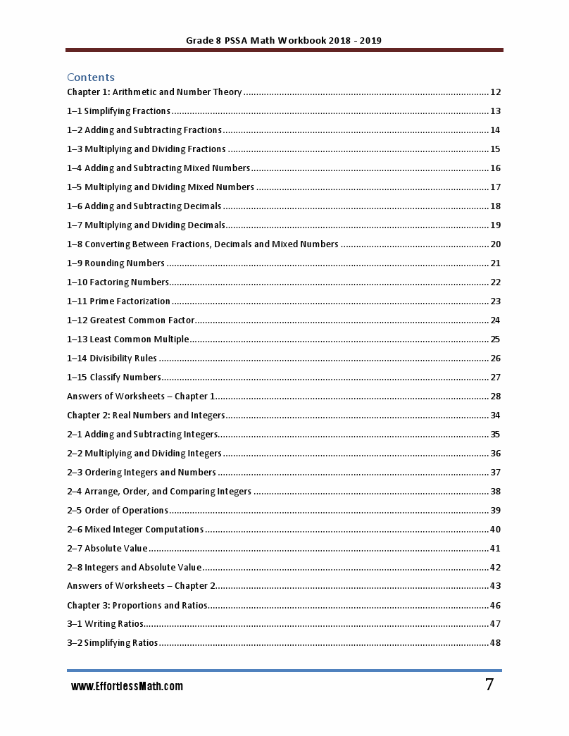 Grade 8 PSSA Mathematics Workbook 2018 – 2019: A Comprehensive Review ...