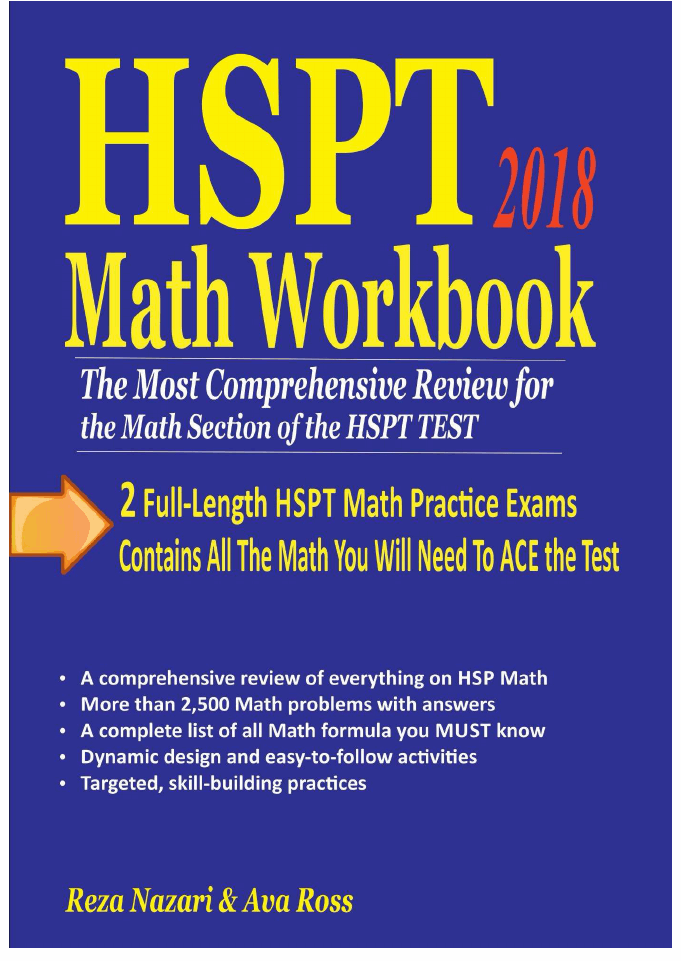 HSPT Math Workbook 2018: The Most Comprehensive Review for the Math ...