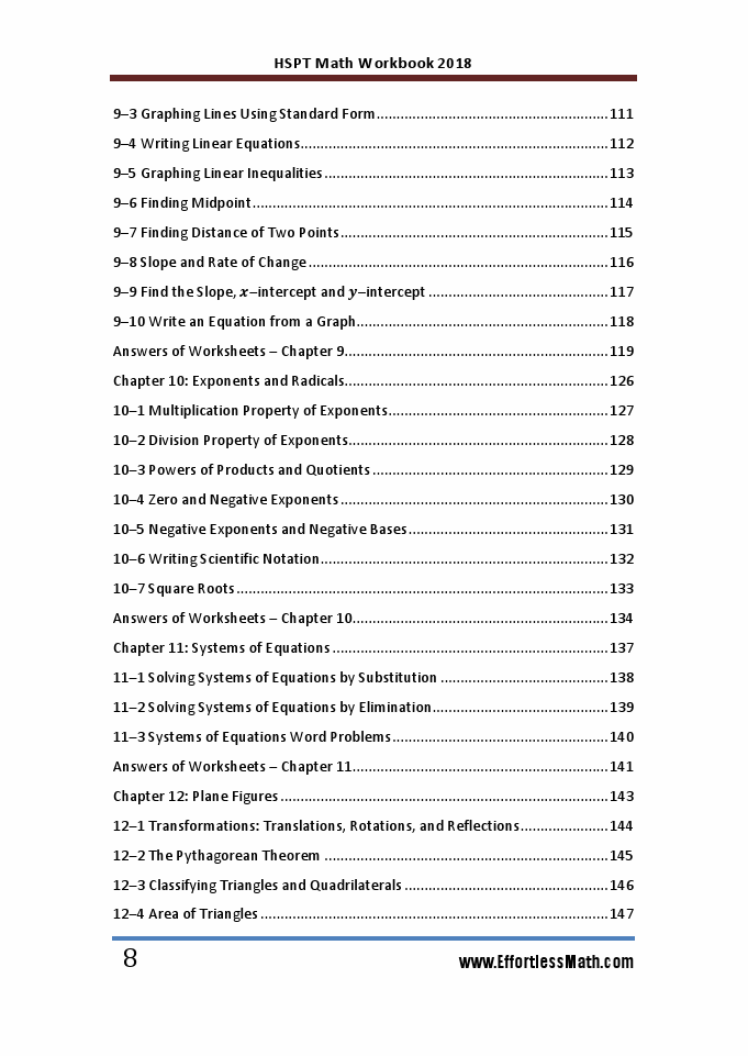 HSPT Math Workbook 2018: The Most Comprehensive Review for the Math ...