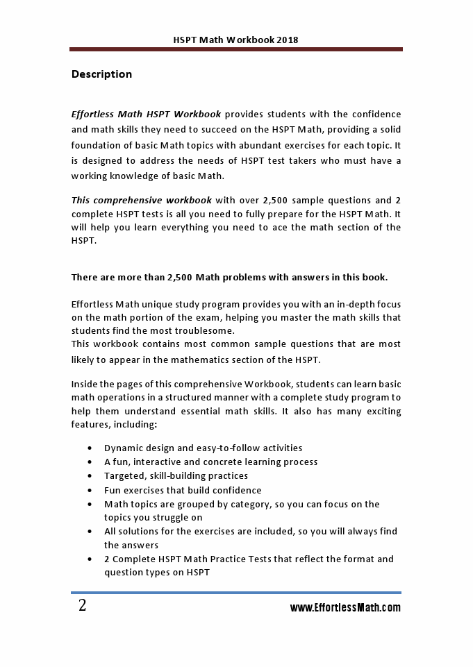 HSPT Math Workbook 2018: The Most Comprehensive Review for the Math ...