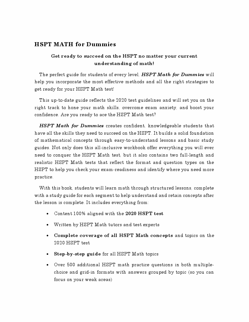 HSPT Math for Beginners 2024: The Ultimate Step by Step Guide to ...