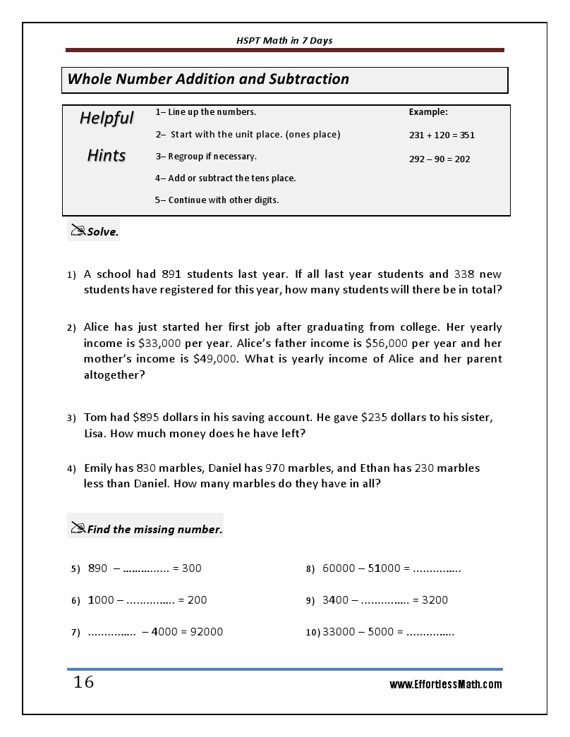 HSPT Math in 7 Days: Step-By-Step Guide to Preparing for the HSPT Math ...