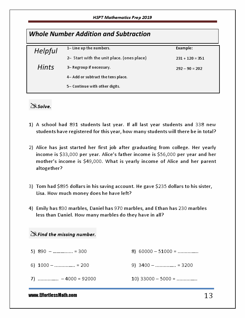 Hspt Mathematics Prep 2019 A Comprehensive Review And Ultimate Guide To The Hspt Math Test