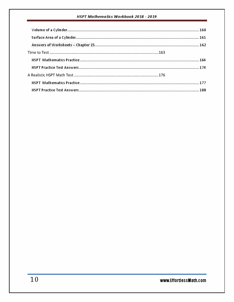 HSPT Mathematics Workbook 2018-2019: A Comprehensive Review and Step-by ...