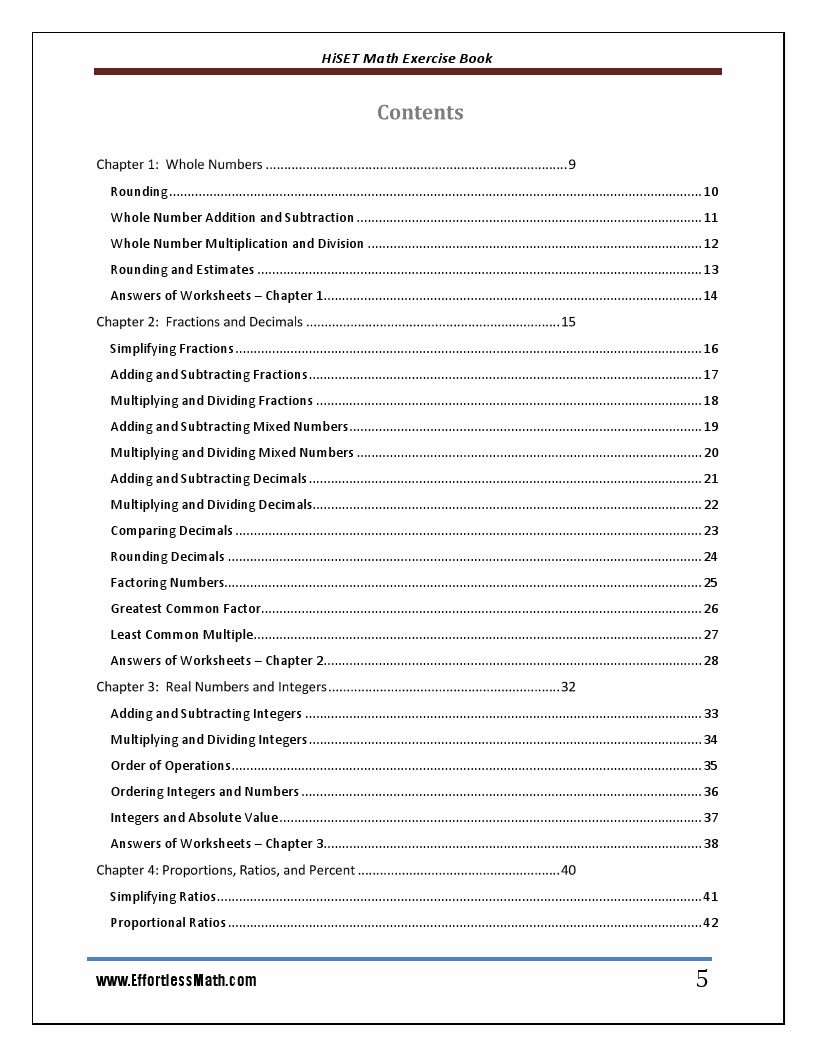 HiSET Math Exercise Book: Student Workbook and Two Realistic HiSET Math ...