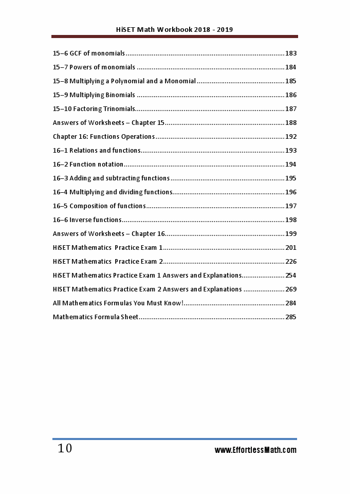 HiSET Math Workbook 2018 – 2019: The Most Comprehensive Review for the ...