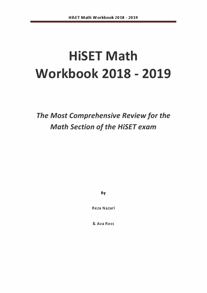 HiSET Math Workbook 2018 – 2019: The Most Comprehensive Review for the ...