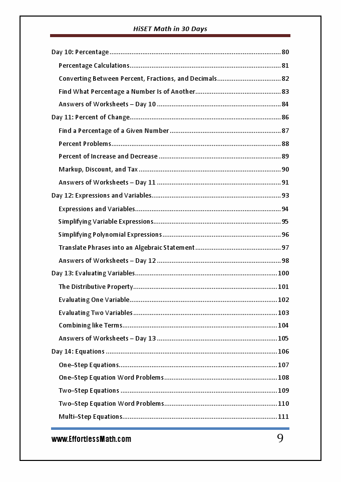 HiSET Math in 30 Days: The Ultimate Crash Course to Preparing for the ...