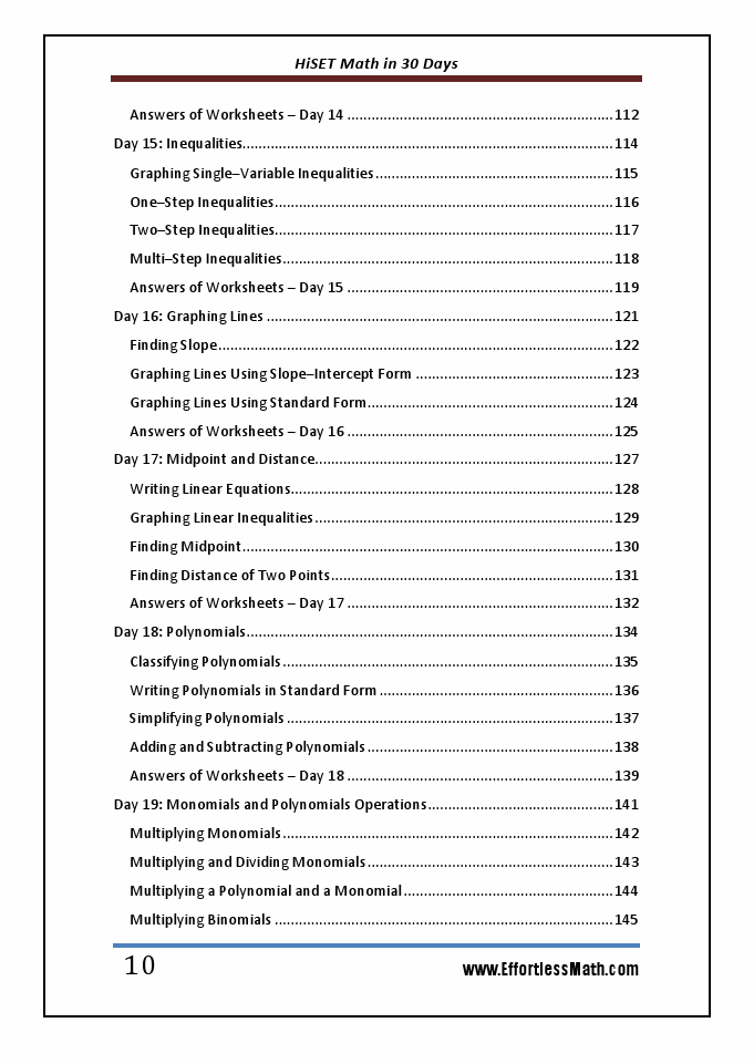 HiSET Math in 30 Days: The Ultimate Crash Course to Preparing for the ...