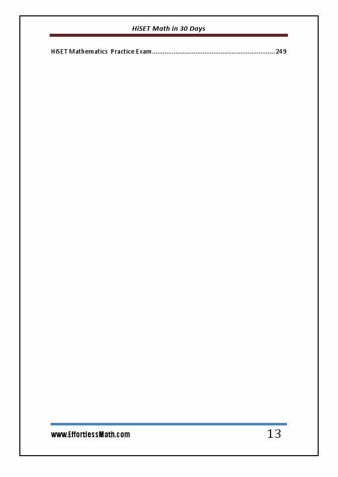 HiSET Math in 30 Days: The Ultimate Crash Course to Preparing for the ...