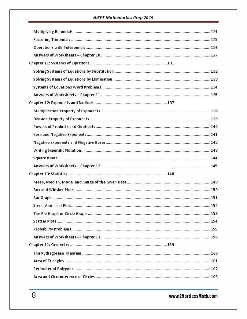 HiSET Mathematics Prep 2019: A Comprehensive Review and Ultimate Guide ...