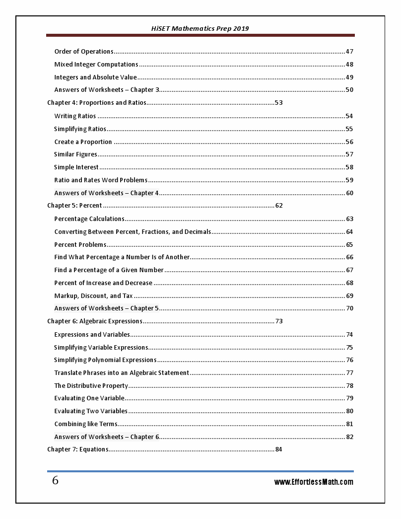 HiSET Mathematics Prep 2019: A Comprehensive Review and Ultimate Guide ...