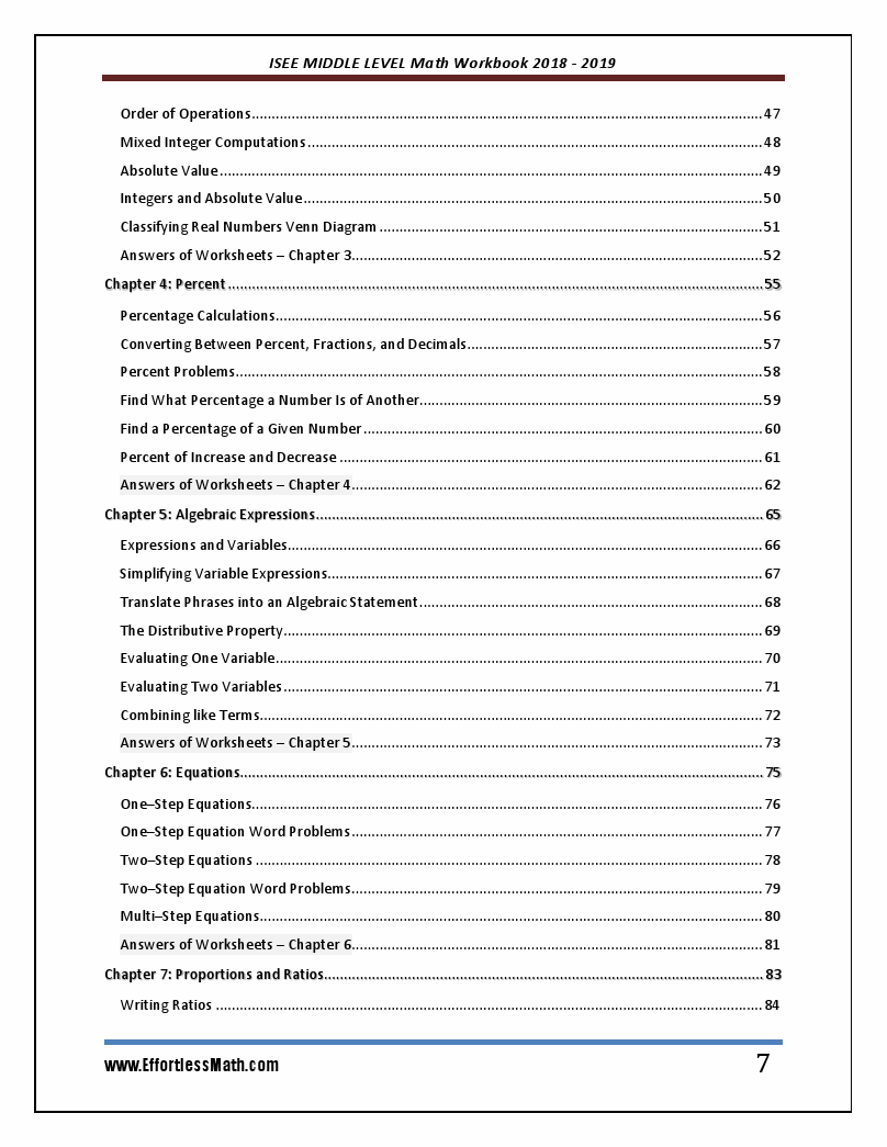 ISEE MIDDLE LEVEL Math Workbook 2018 – 2019: The Most Comprehensive ...