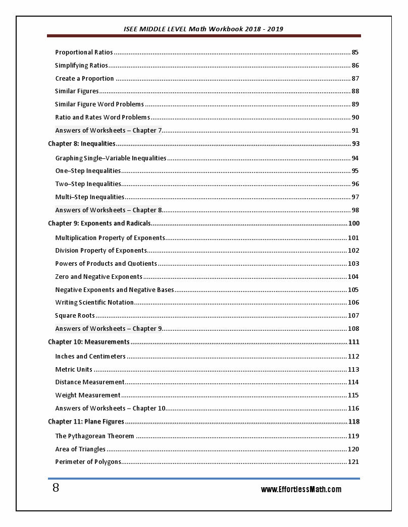 ISEE MIDDLE LEVEL Math Workbook 2018 – 2019: The Most Comprehensive ...