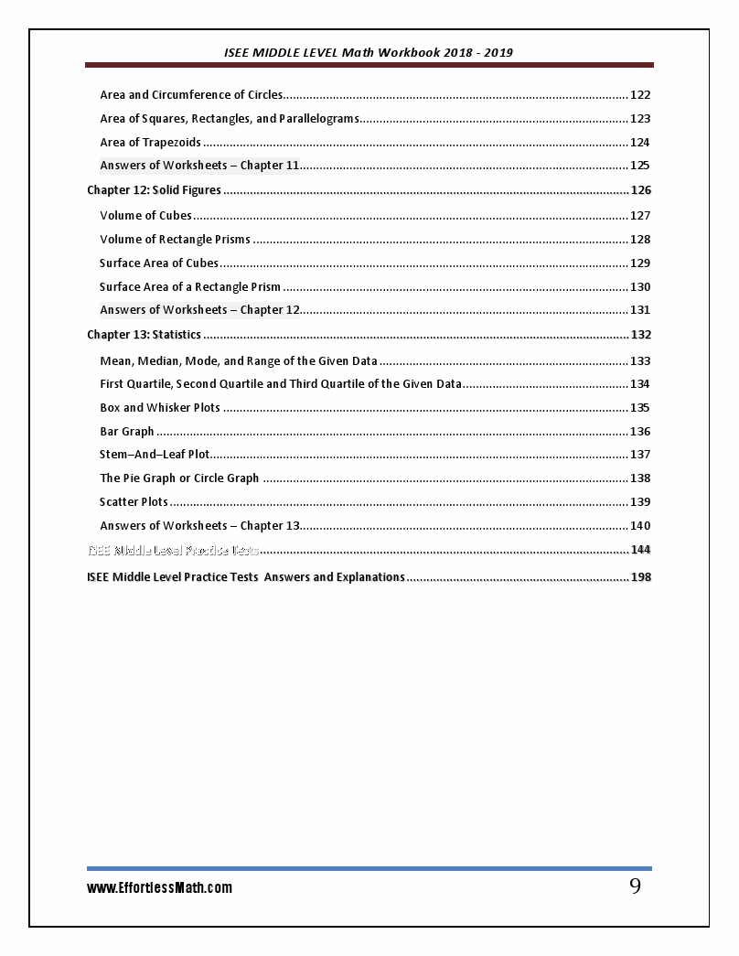 ISEE MIDDLE LEVEL Math Workbook 2018 – 2019: The Most Comprehensive ...