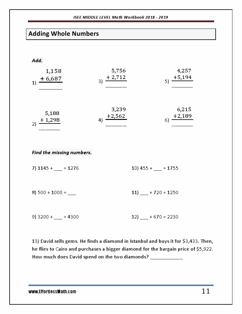 ISEE MIDDLE LEVEL Math Workbook 2018 – 2019: The Most Comprehensive ...