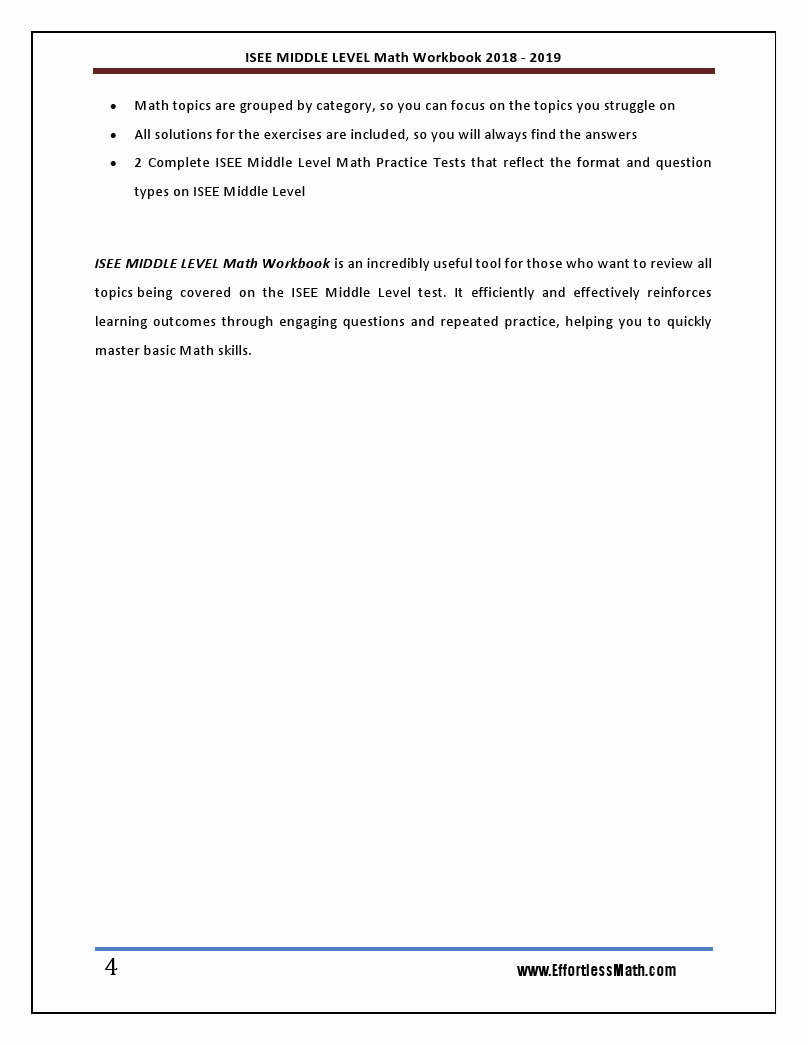 ISEE MIDDLE LEVEL Math Workbook 2018 – 2019: The Most Comprehensive ...