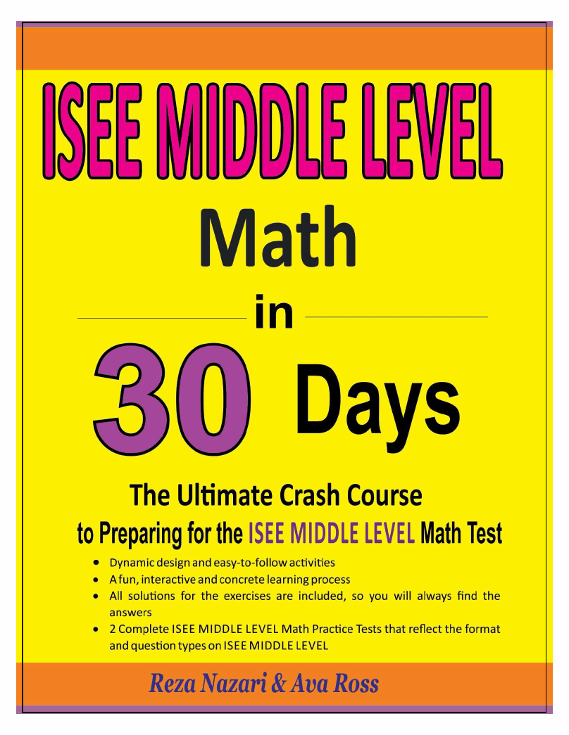 ISEE Middle Level Math in 30 Days: The Ultimate Crash Course to ...