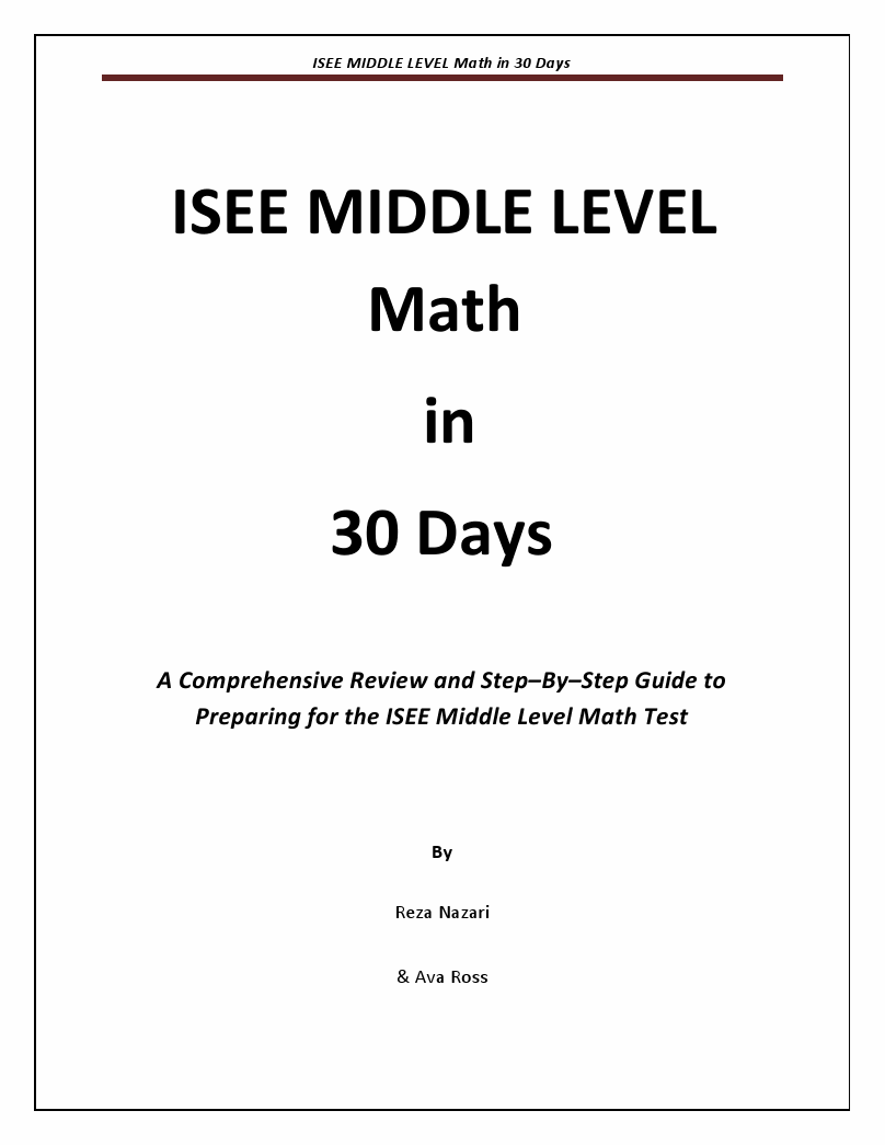 ISEE Middle Level Math in 30 Days: The Ultimate Crash Course to ...