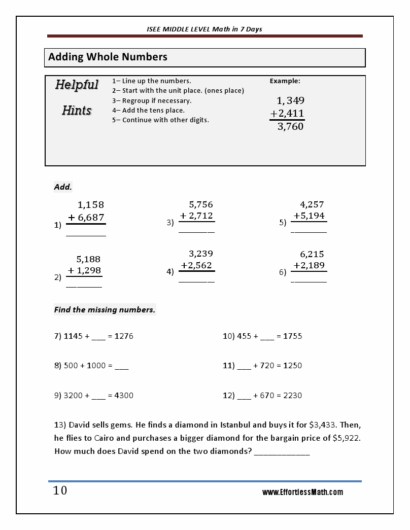 ISEE Middle Level Math in 7 Days: Step-By-Step Guide to Preparing for ...