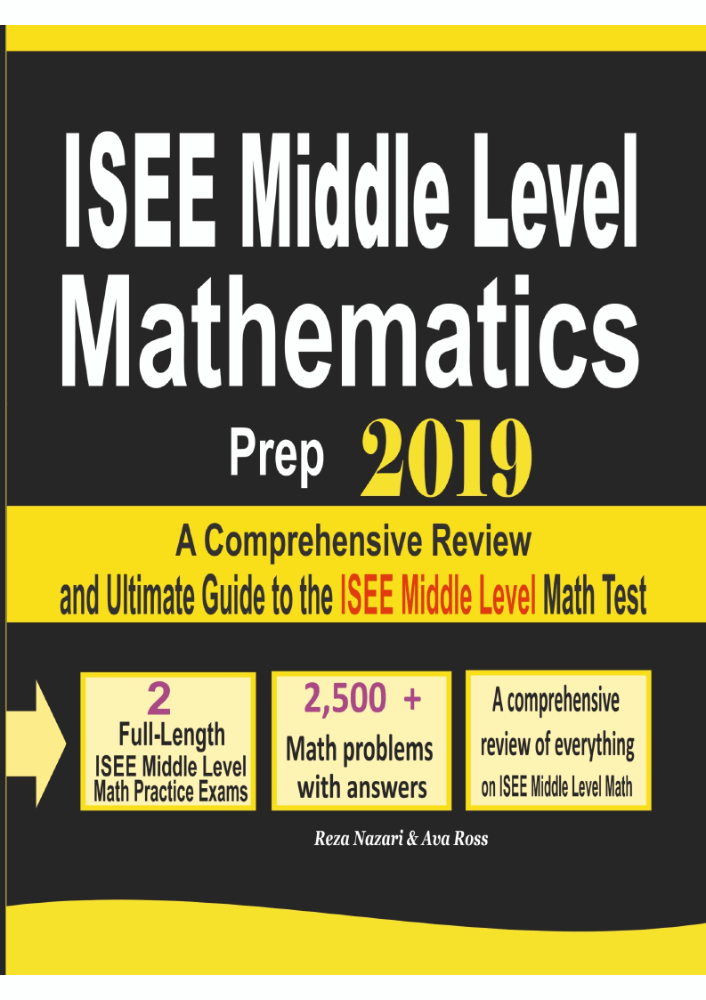 ISEE Middle Level Mathematics Prep 2019: A Comprehensive Review and ...