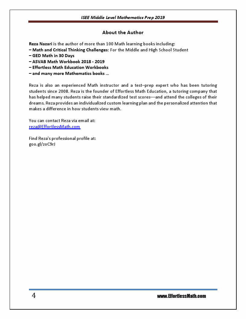 ISEE Middle Level Mathematics Prep 2019: A Comprehensive Review and ...