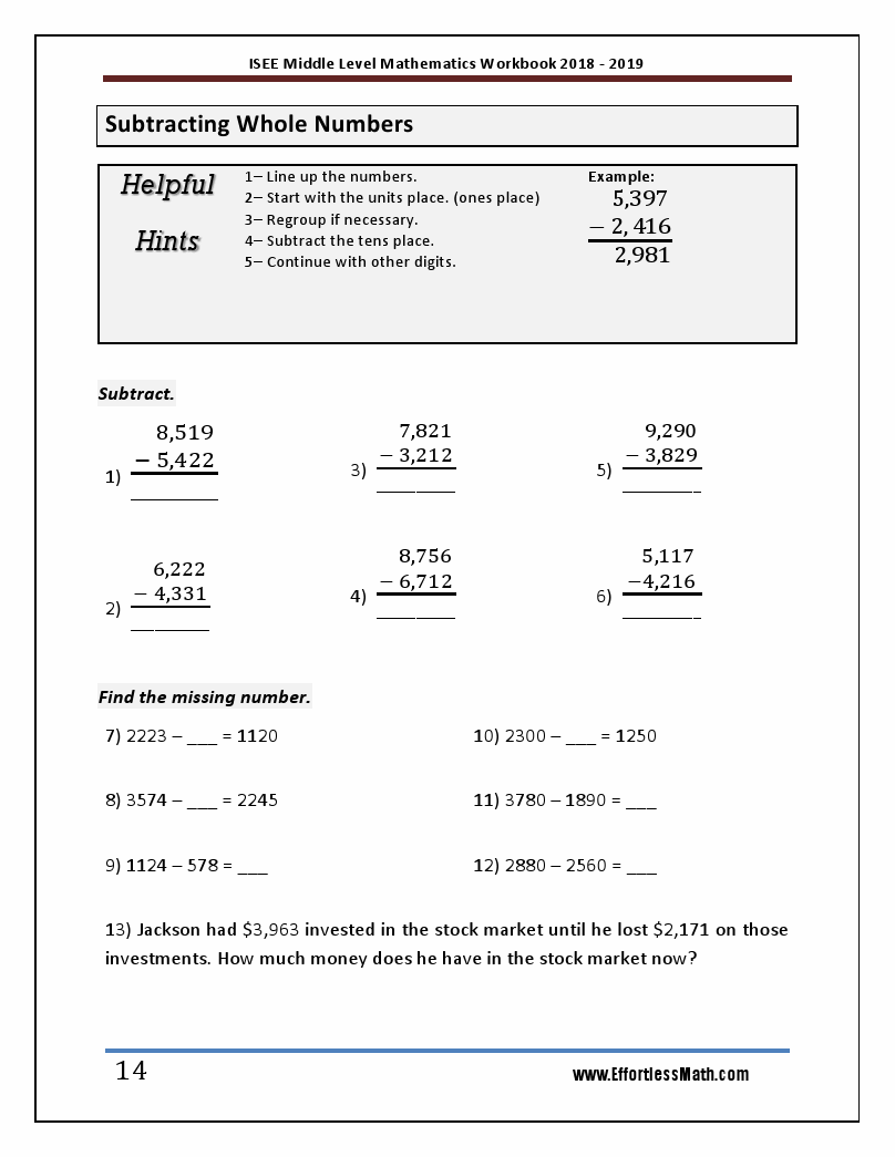 ISEE Middle Level Mathematics Workbook 2018 - 2019: A Comprehensive ...
