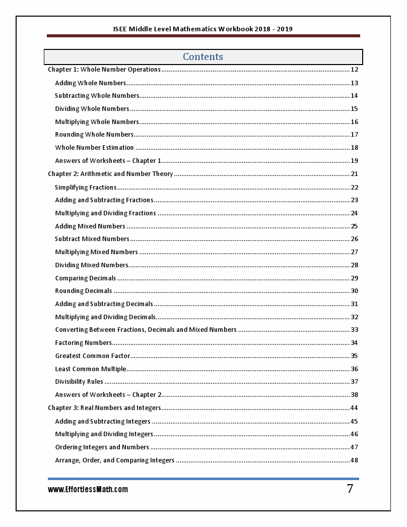 ISEE Middle Level Mathematics Workbook 2018 - 2019: A Comprehensive ...
