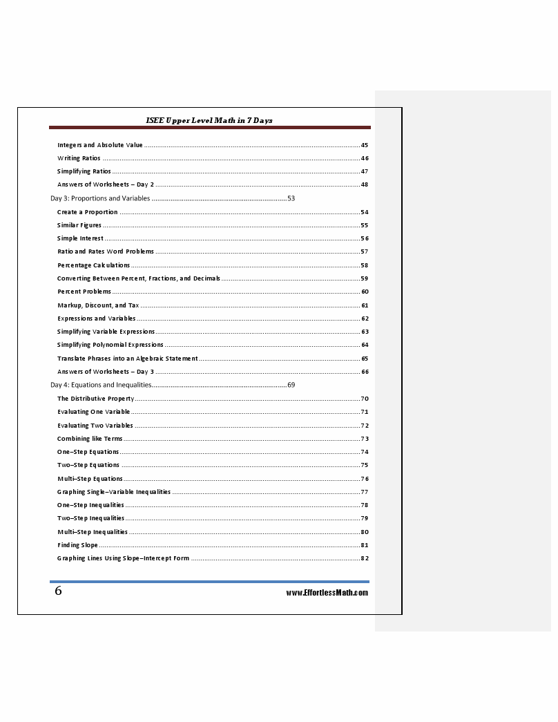 ISEE Upper Level Math in 7 Days: Step-By-Step Guide to Preparing for ...