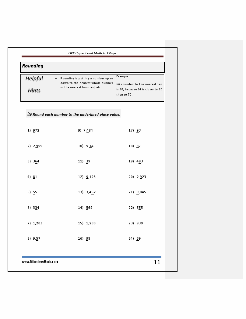 ISEE Upper Level Math in 7 Days: Step-By-Step Guide to Preparing for ...
