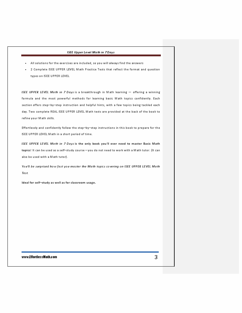 ISEE Upper Level Math in 7 Days: Step-By-Step Guide to Preparing for ...