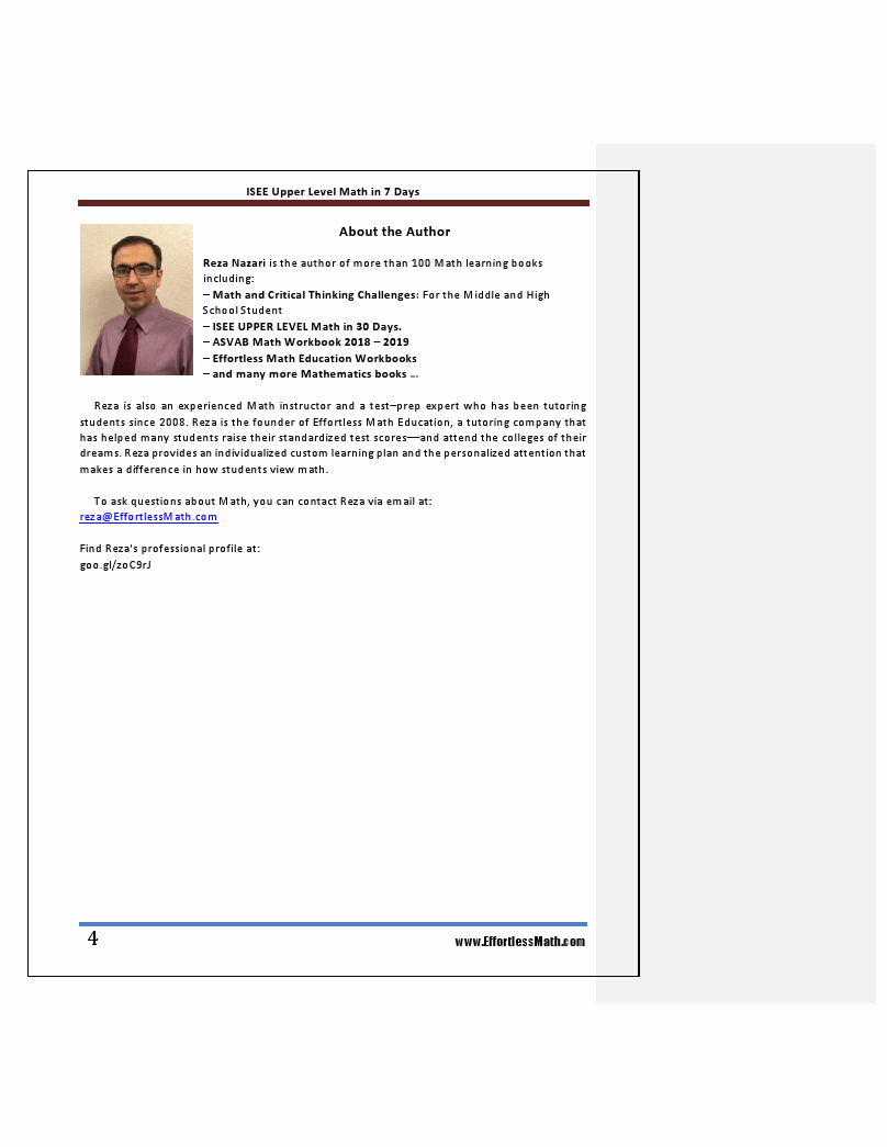 ISEE Upper Level Math in 7 Days: Step-By-Step Guide to Preparing for ...