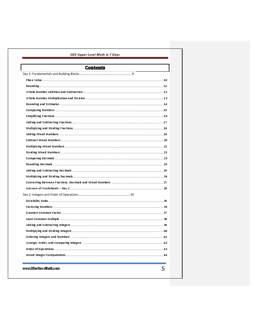 ISEE Upper Level Math in 7 Days: Step-By-Step Guide to Preparing for ...