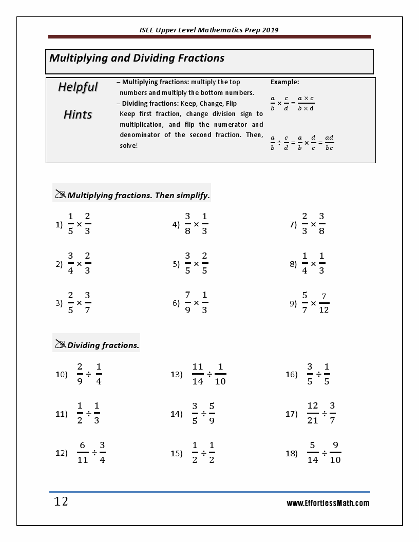 ISEE Upper Level Mathematics Prep 2019: A Comprehensive Review and ...