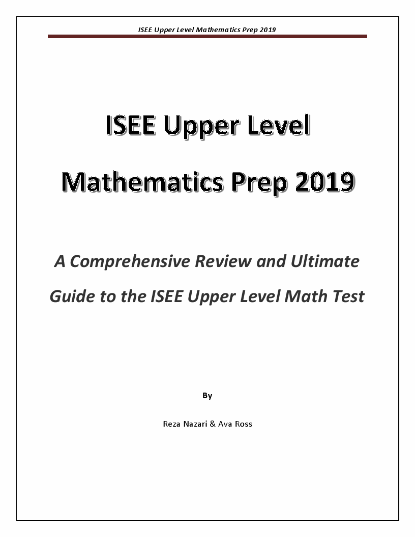 ISEE Upper Level Mathematics Prep 2019: A Comprehensive Review and ...