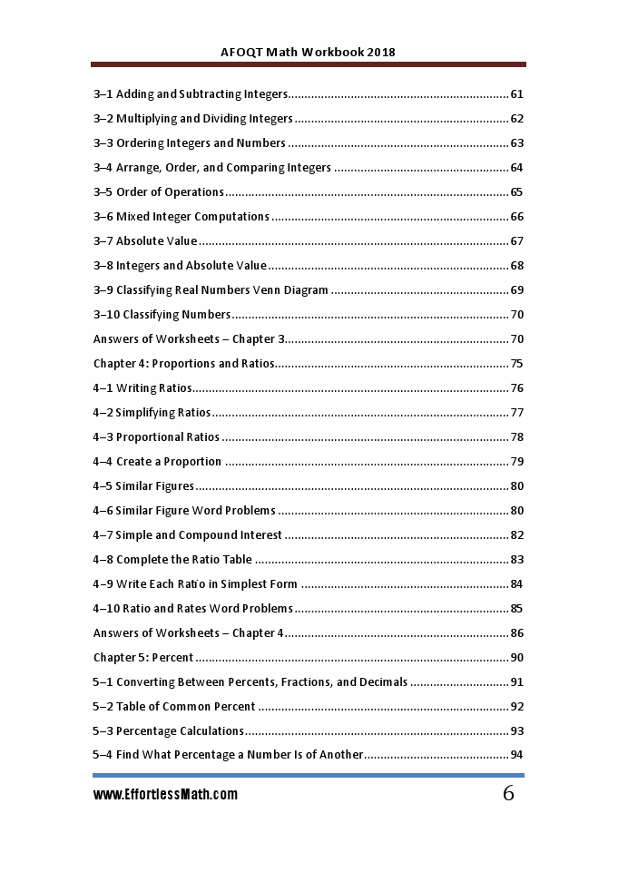 Math Workbook for AFOQT 2018: The Most Comprehensive Review for the ...