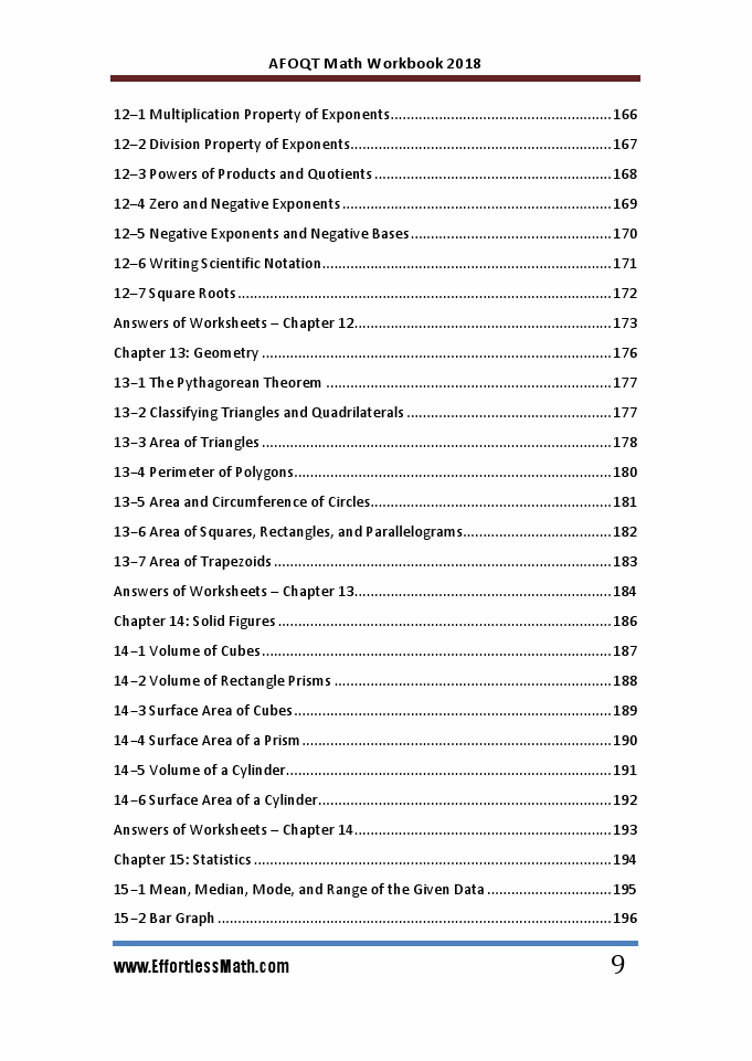Math Workbook for AFOQT 2018: The Most Comprehensive Review for the ...