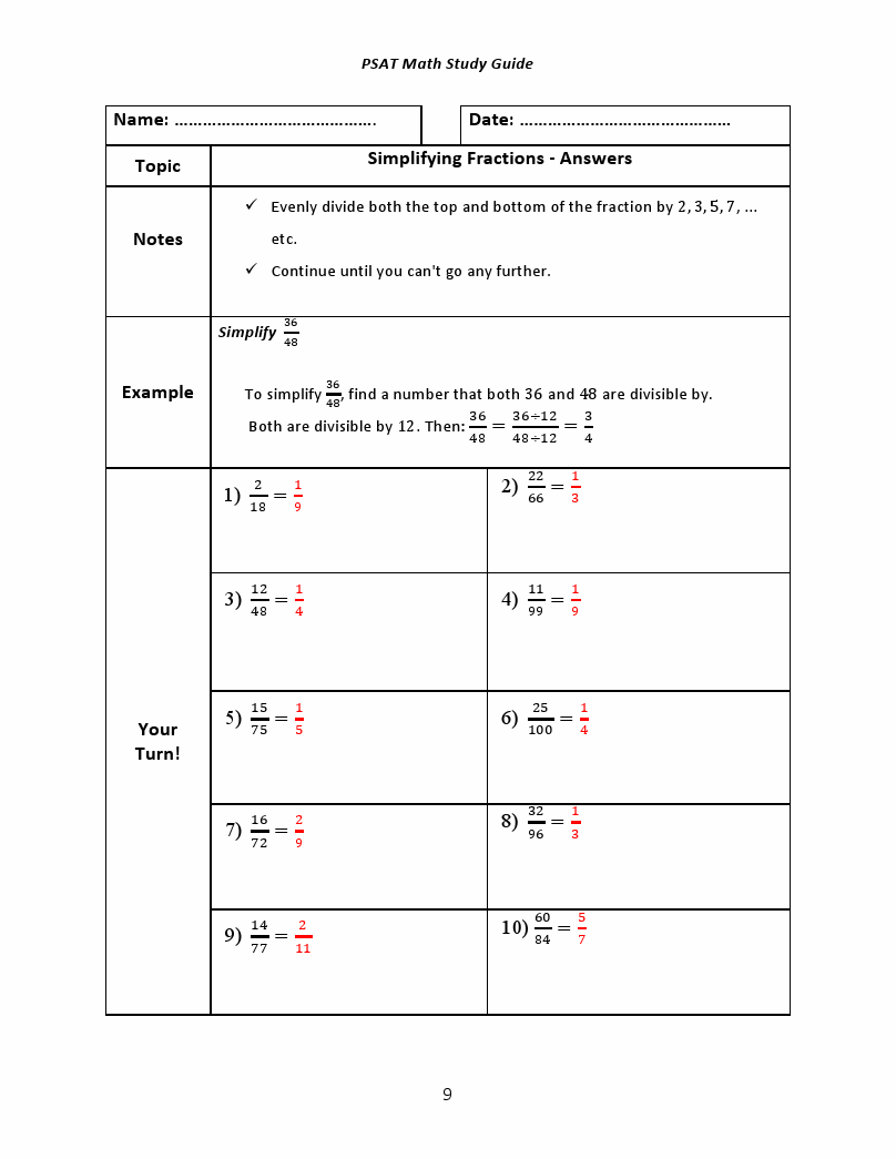 PSAT Math Study Guide 2020 – 2021: A Comprehensive Review and Step-By ...