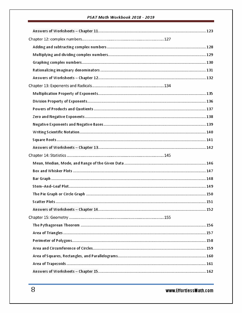 PSAT Math Workbook 2018 – 2019: The Most Comprehensive Review for the ...