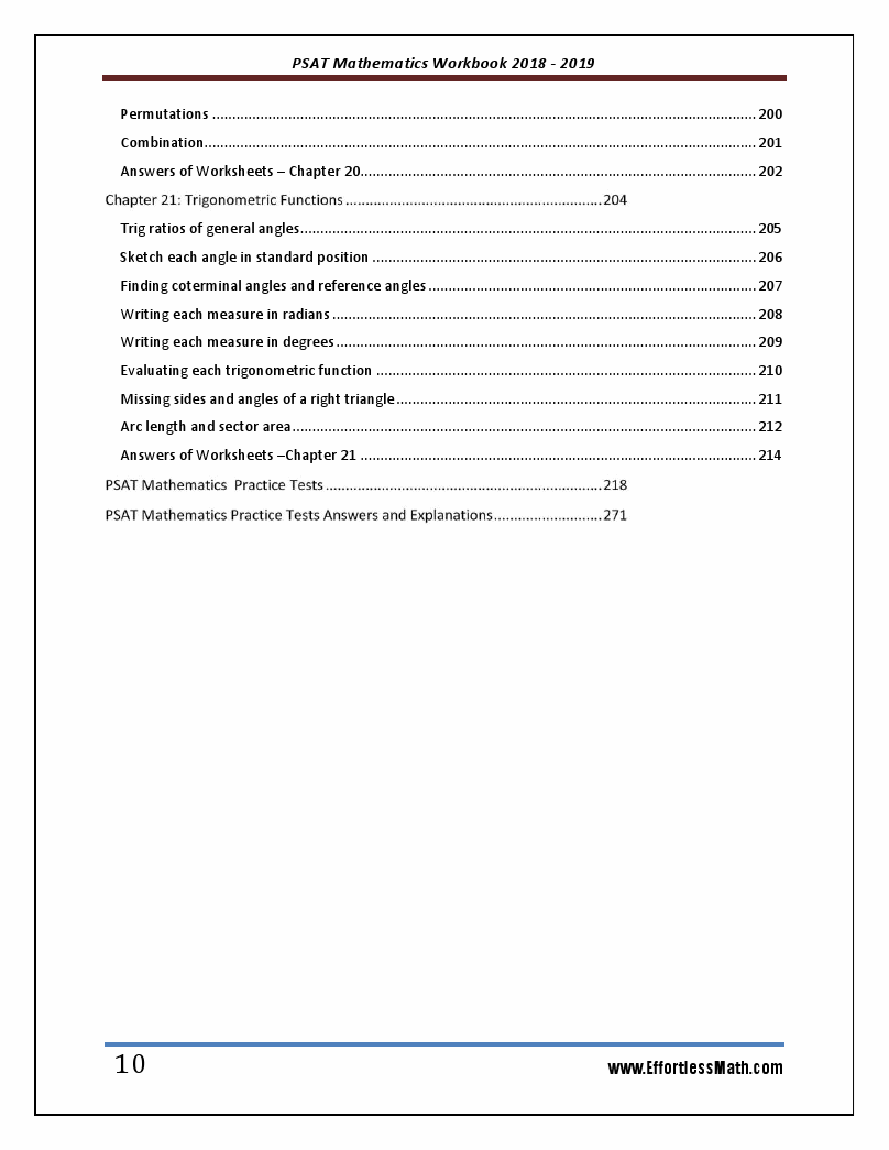PSAT Mathematics Workbook 2018 – 2019: A Comprehensive Review and Step ...