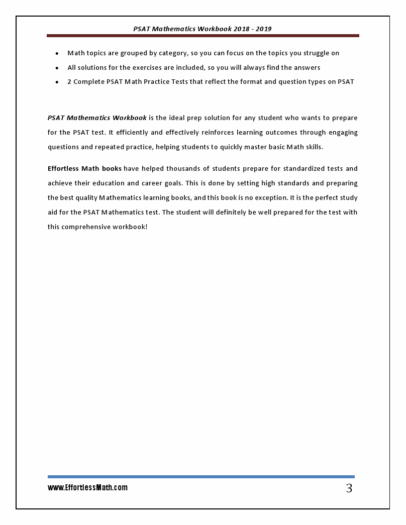 PSAT Mathematics Workbook 2018 – 2019: A Comprehensive Review and Step ...