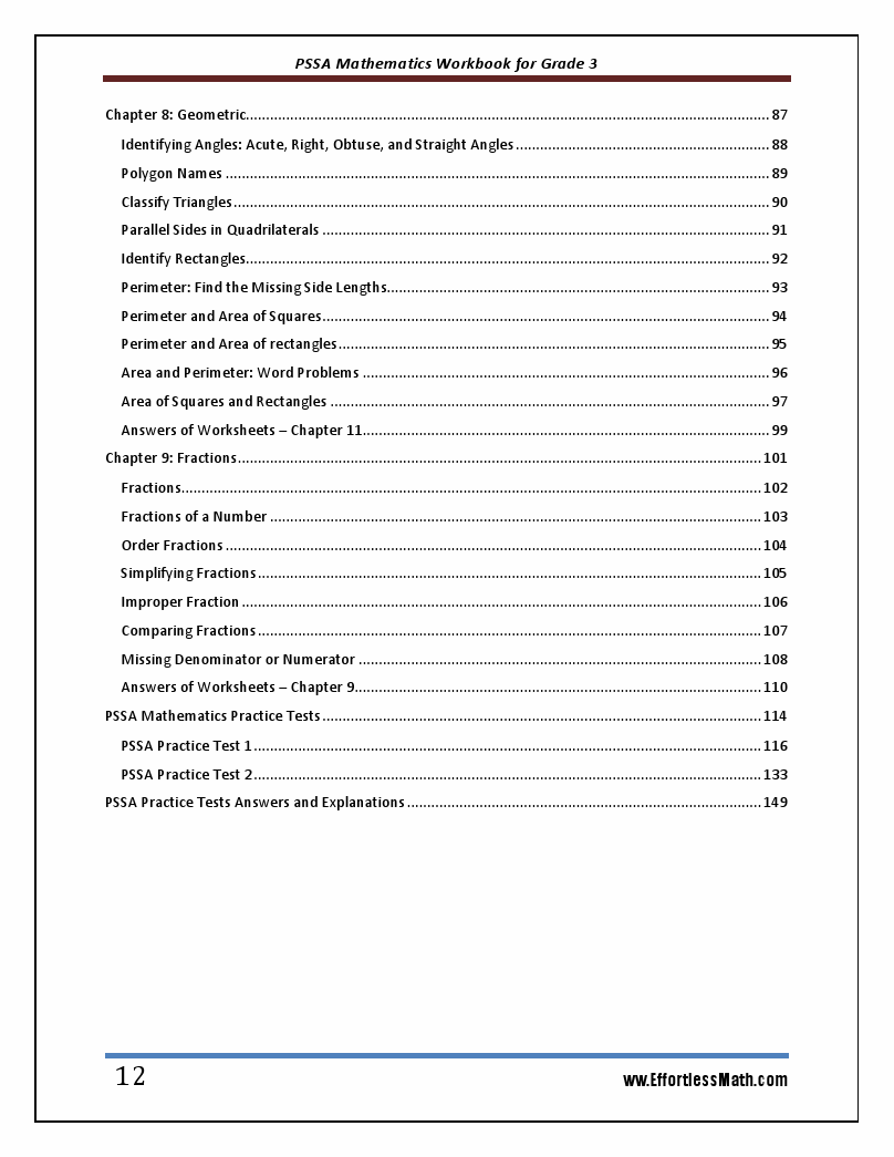 PSSA Mathematics Workbook For Grade 3: Step-By-Step Guide to Preparing ...
