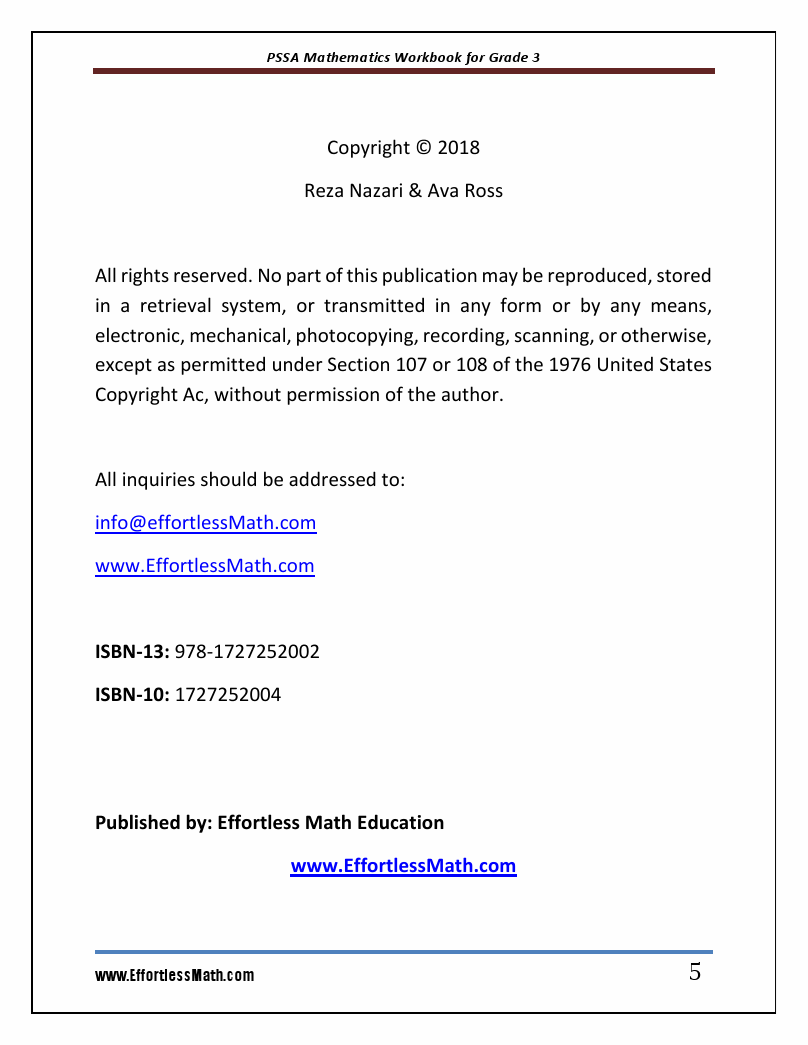 PSSA Mathematics Workbook For Grade 3: Step-By-Step Guide to Preparing ...